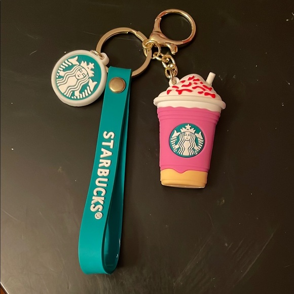 Starbucks | Accessories | Starbucks Pink And Teal Frappuccino Keychain ...